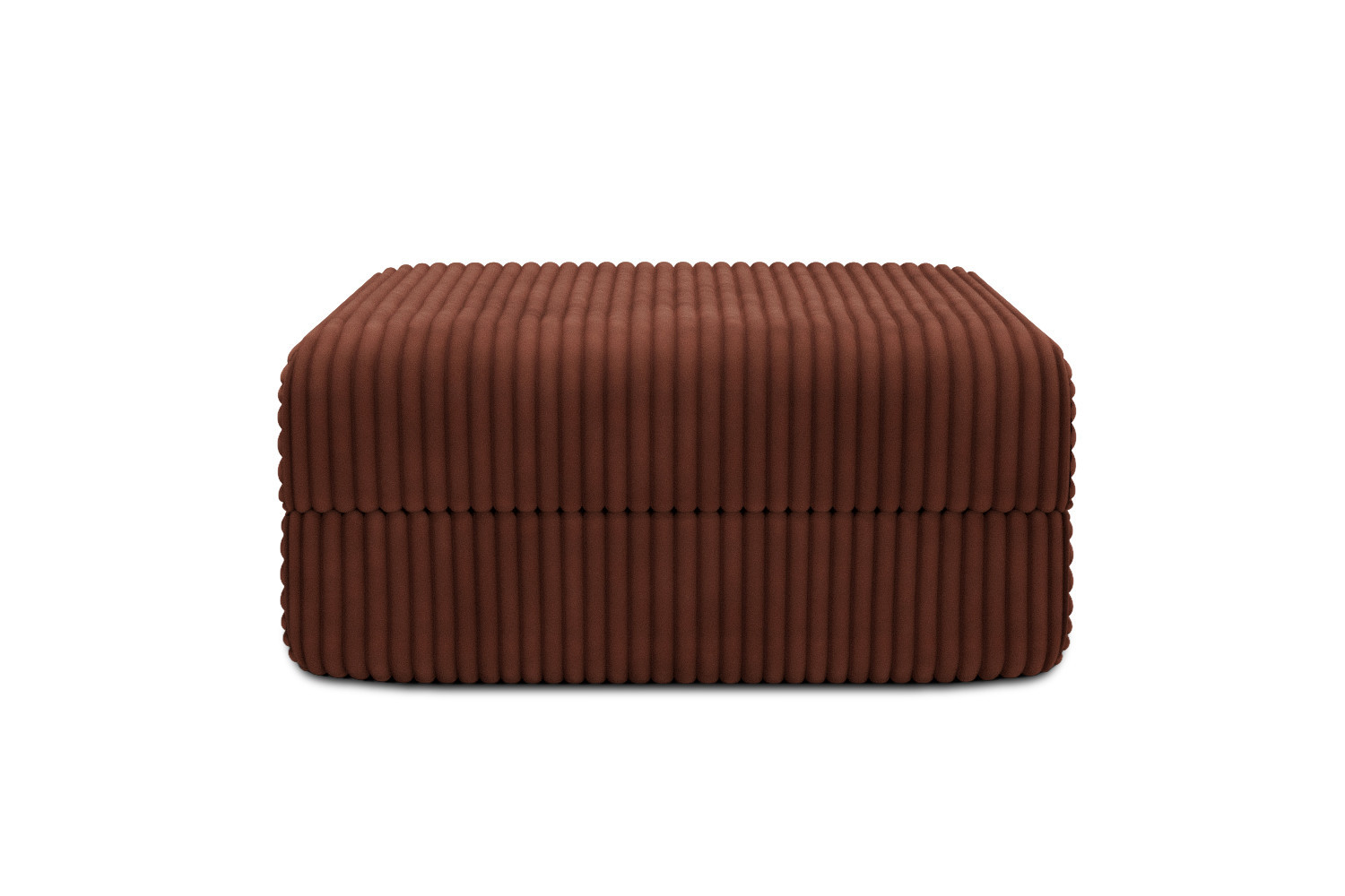 Pouf convertible et modulable - Velours côtelé XL Terracotta